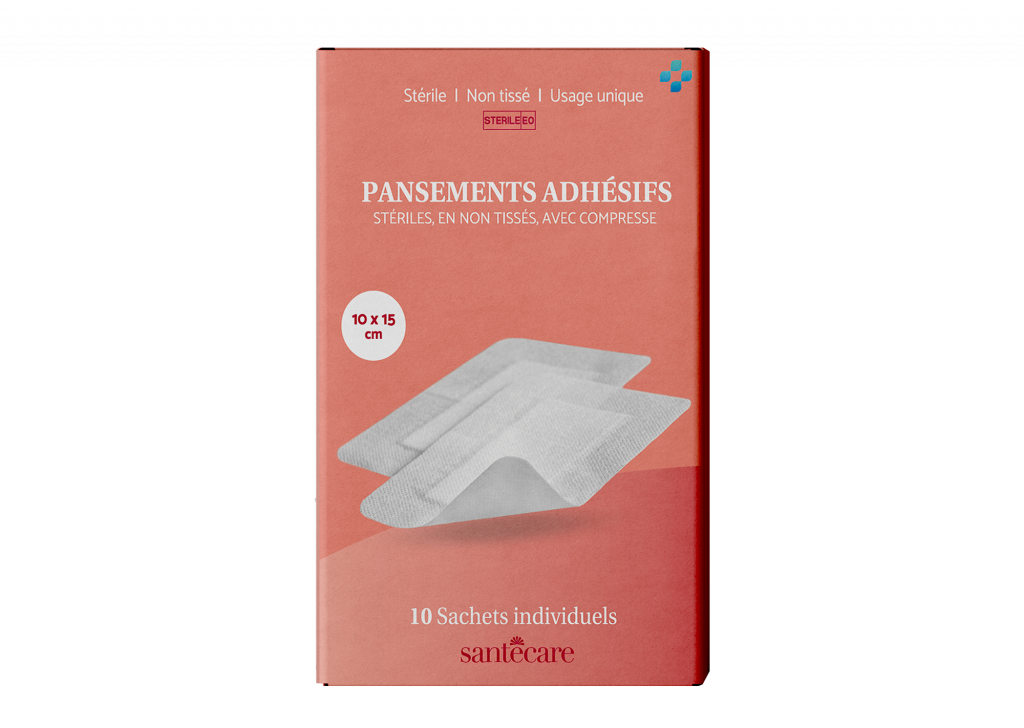 Pansements adhésifs non-tissé stériles avec compresse - 10 cm x 15 cm ...