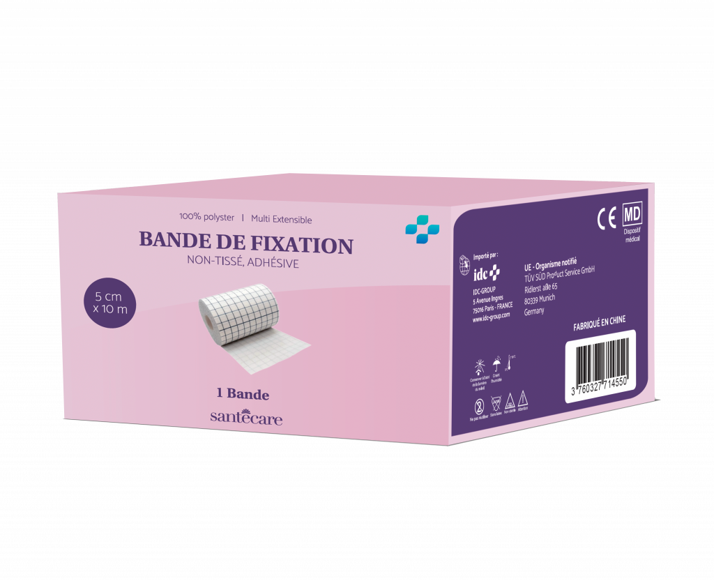 Bande de fixation 10 m x 5 cm - non tissé Adhésive - LPPR SANTECARE ...