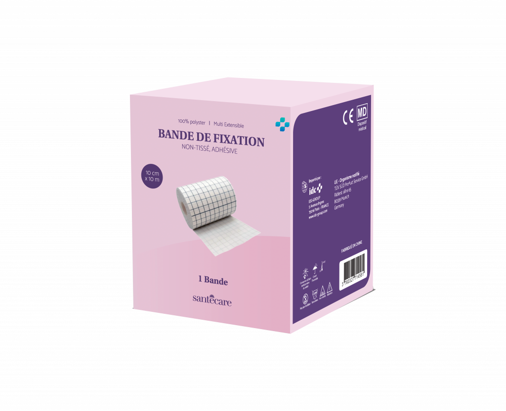 Bande de fixation 10 m x 10 cm - non tissé Adhésive - LPPR SANTECARE ...